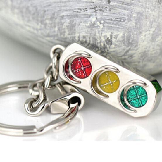 Buy 3D Silvery Traffic Light Signal Pendant Key Ring Keyfob Keychain ...