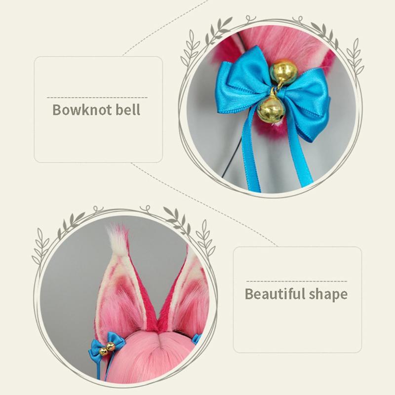 Buy Cosplay Lol Red White Fox Ear Headband Simulation Fluffy Animal ...