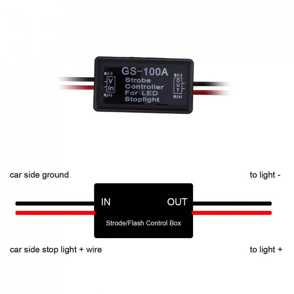 Buy 2PCS GS-100A LED Brake Stop Light Strobe Flash Module Controller Box Car Vehicle at ...