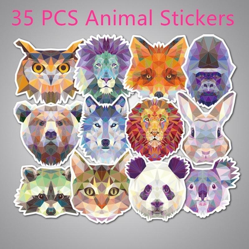 35Pcs/pack Animal Funny Sticker Decal for Car Suitcase Laptop Notebook ...