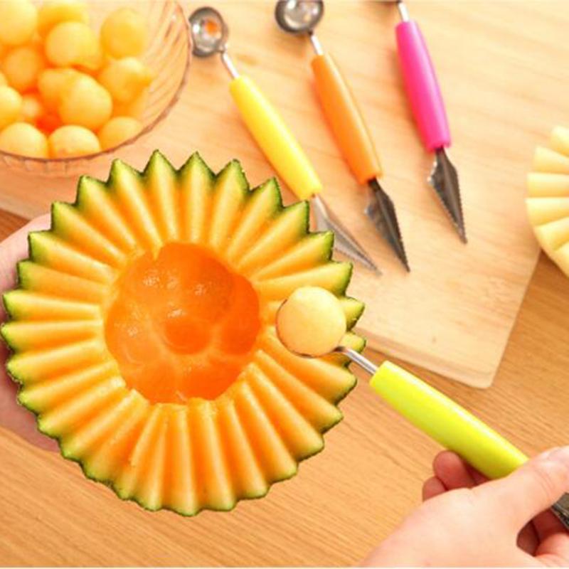1Pc Fruit Carving Knife Ice Cream Digging Ball Spoon Baller Diy Tool ...