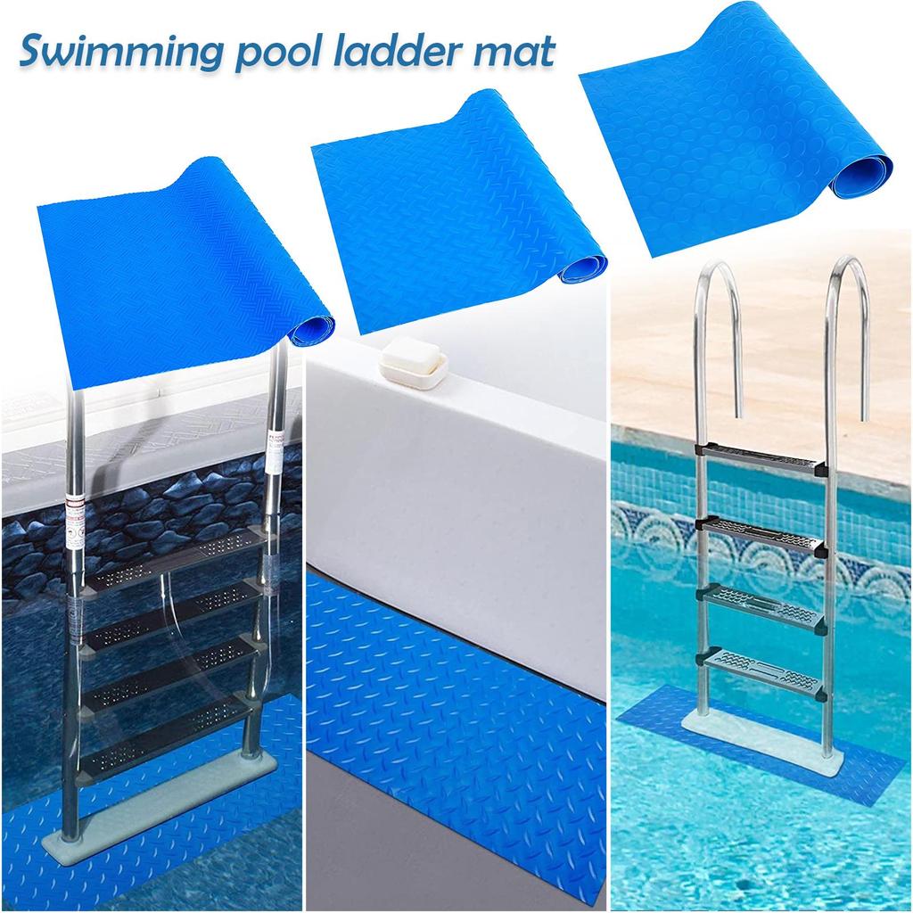 Rubber Pool Pad Swimming Pool Ladder Mat Safety Liner Door Guard ...
