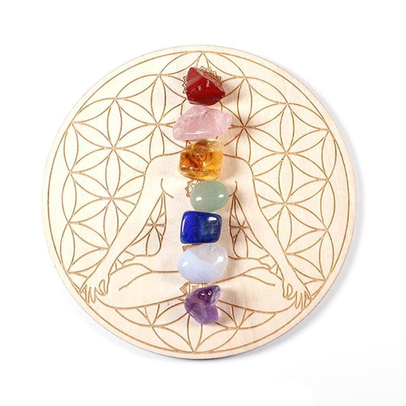 Koop Natural Crystal Column Seven Star Energy Stone Set Board Wobble ...
