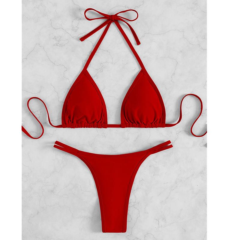 Luxus Badeanzug mit Strass Thong Bikini Set 2022 Frauen Low Waist ...