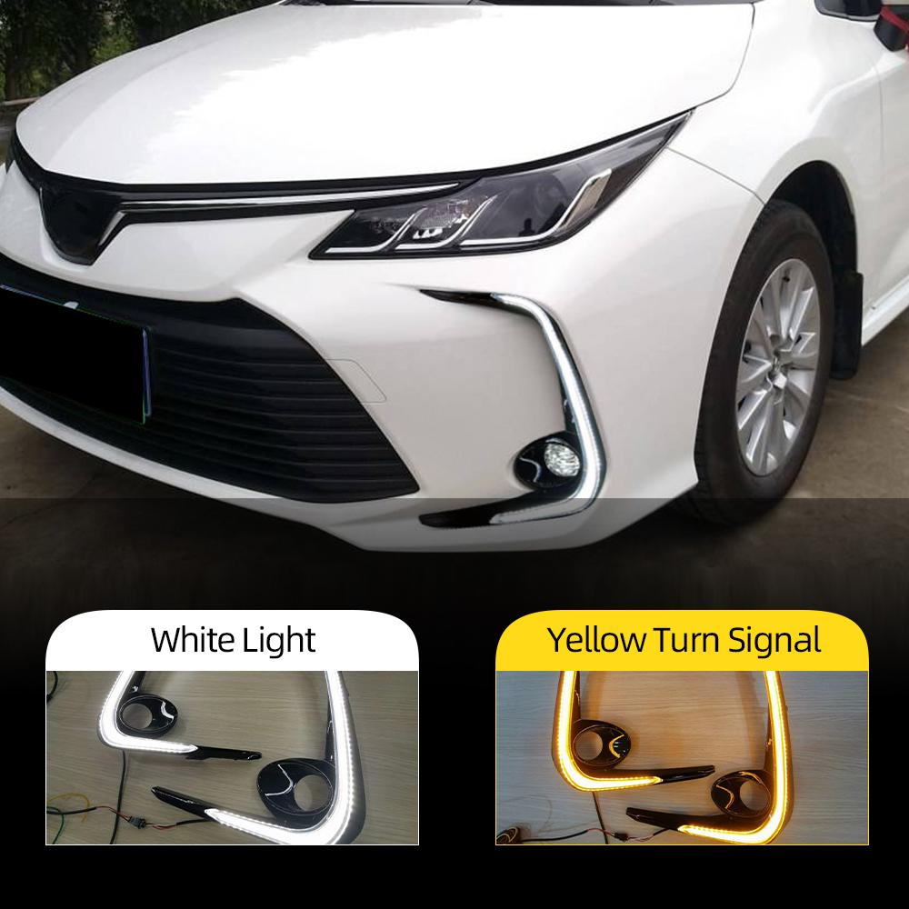 Buy 2PCS Car LED DRL Daytime Running Light For Toyota Corolla 2019 2020 ...