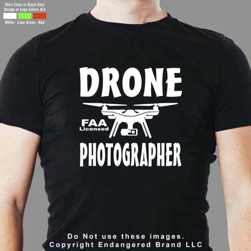 Buy Drone Faa Licensed Photographer Dji Yuneec Syma Mavic T-shirt Black ...