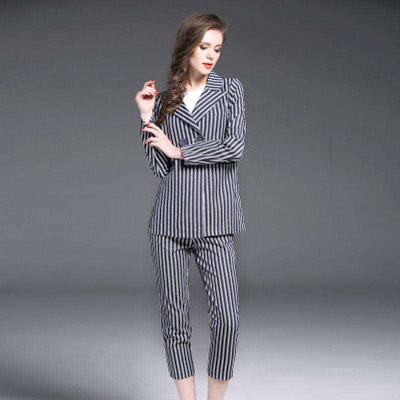 Buy Women Loose Business Suits Short Jacket Professional Suit Skirt Two ...