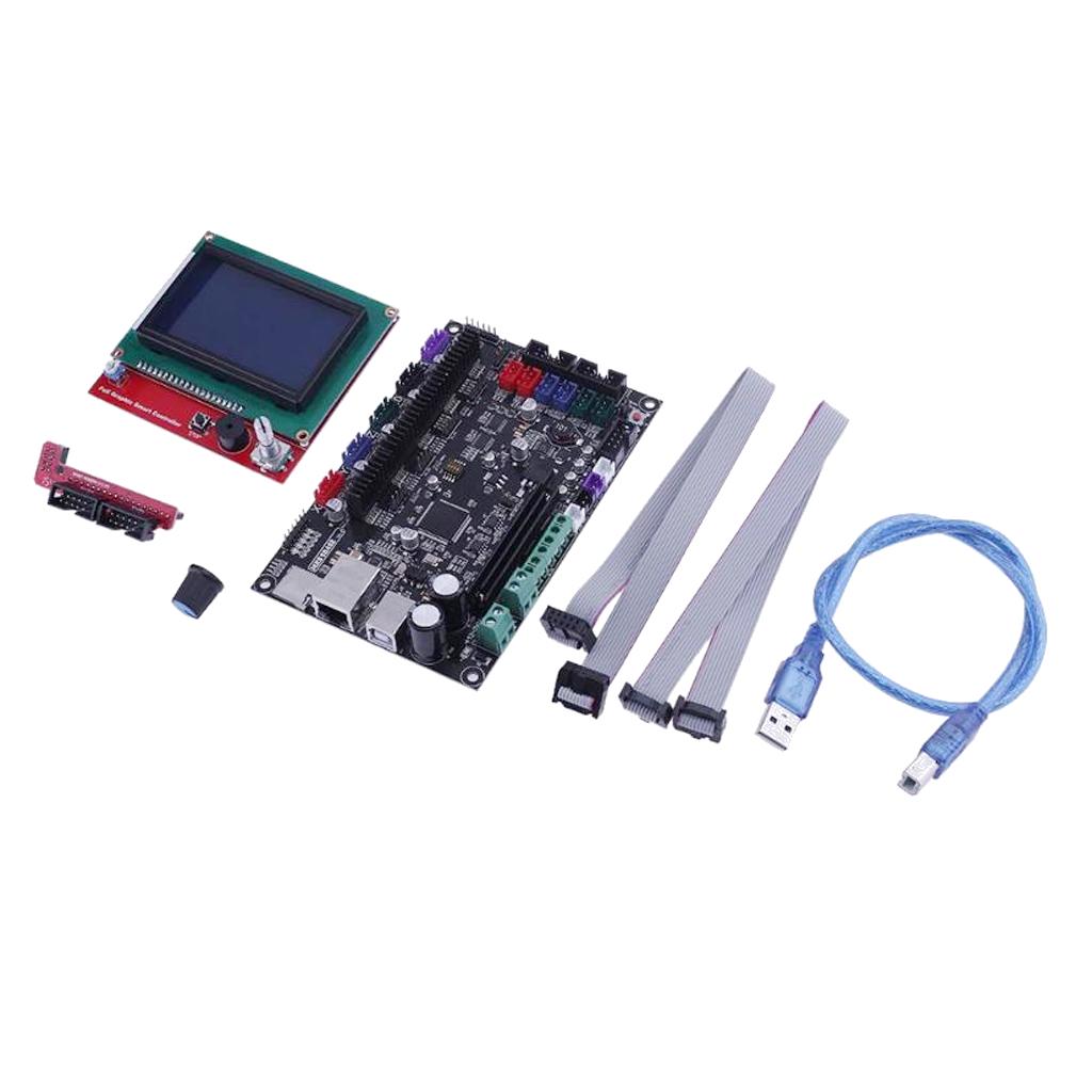 Control Board MKS SBASE V1.3 32bit Panel Mainboard+12864 LCD for 3D ...