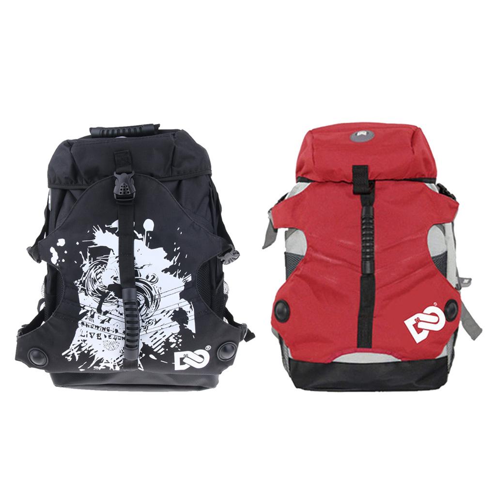 2 PCS Roller Inline Skates Backpack Skating Shoes Boots Storage Carry ...
