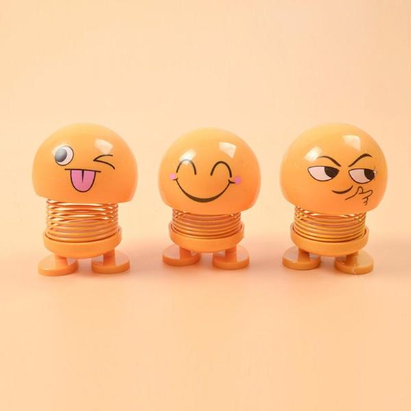 Buy 1pcs Cute Emoticon Doll Creative Funny Spring Bouncing Shaking Head ...