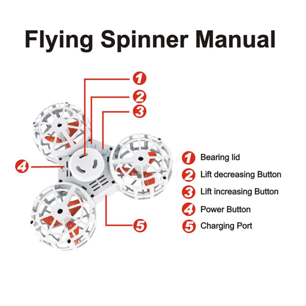 Buy Tiny Toy Drone Flying Fidget Spinner Stress Relief Gift Flying ...