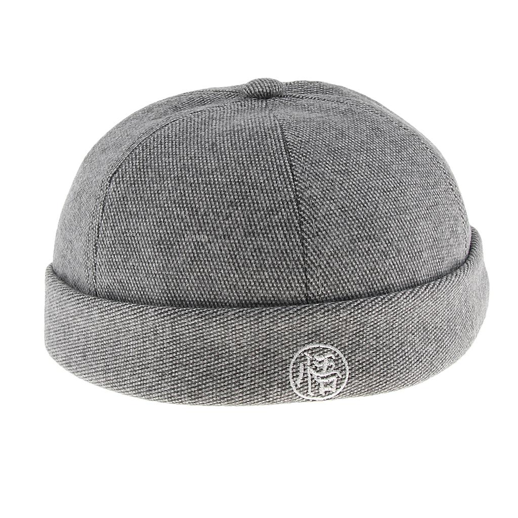 Buy Mens Vintage Docker Hat Wool Felt Leon Beanie Cap Adjustable Black ...