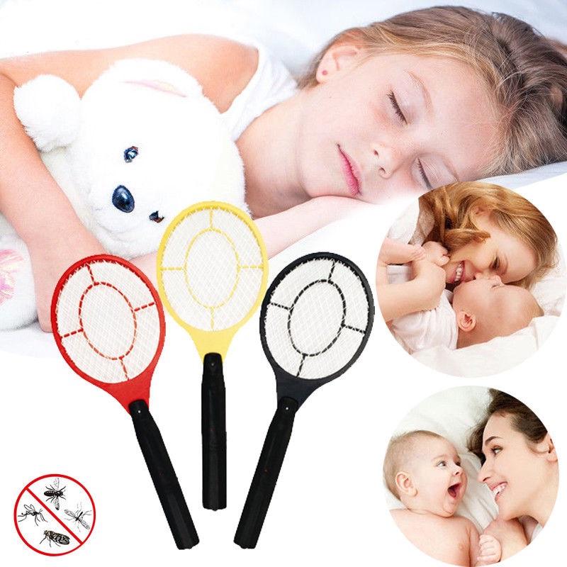 Hand-held Electric Fly Swatter Zapper Use Insect Racket Bug Mosquito ...