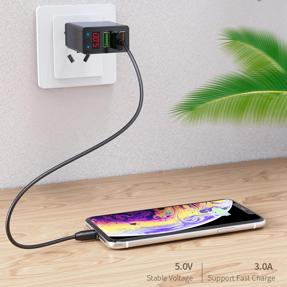 Buy Useful Wall LED Display 5V 3.1A Fast Charging Smart Mobile Phone ...