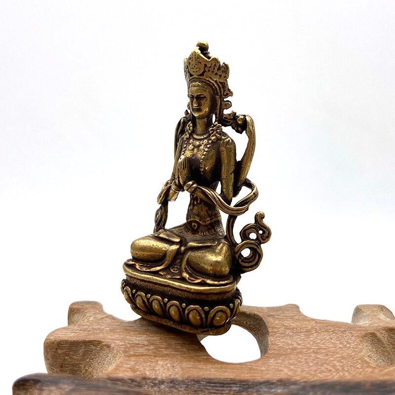 Koop Statue de bouddha Guanyin Antique en cuivre de thaïlande, décorations de maison, salon ...