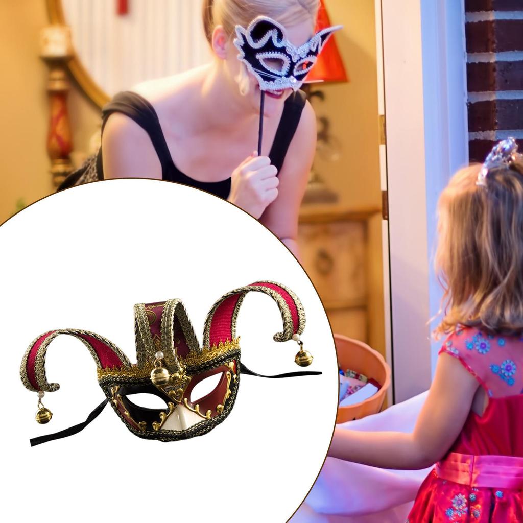 Half Face Masquerade Mask Halloween Party Costume Cosplay Easter red ...