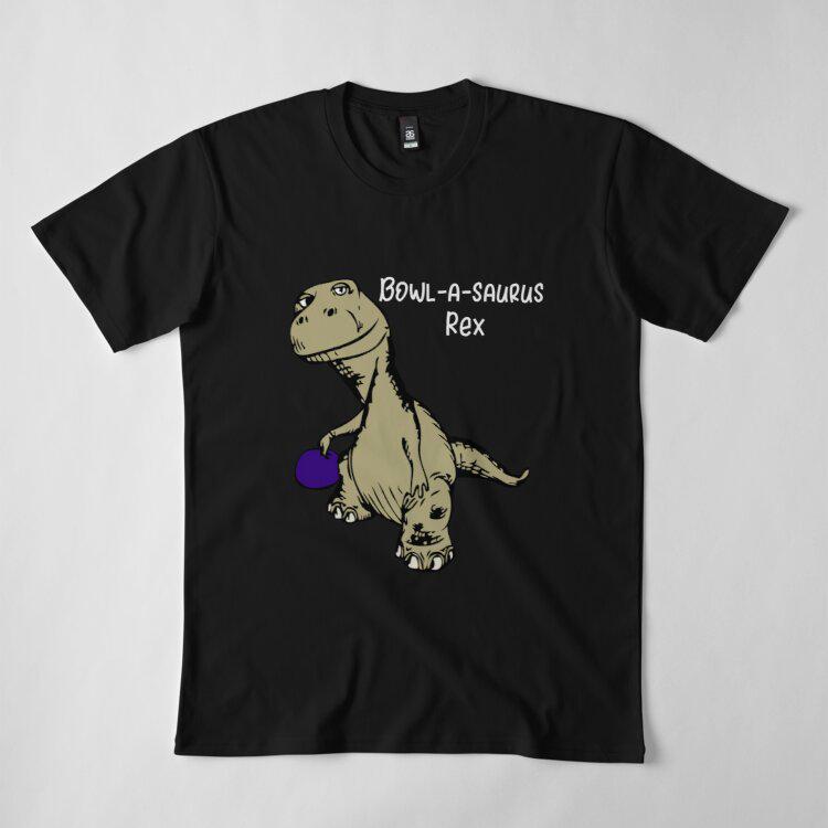 Buy Men's Premium T-shirt 200gsm Cotton Double Yarn Tees Bowling ...