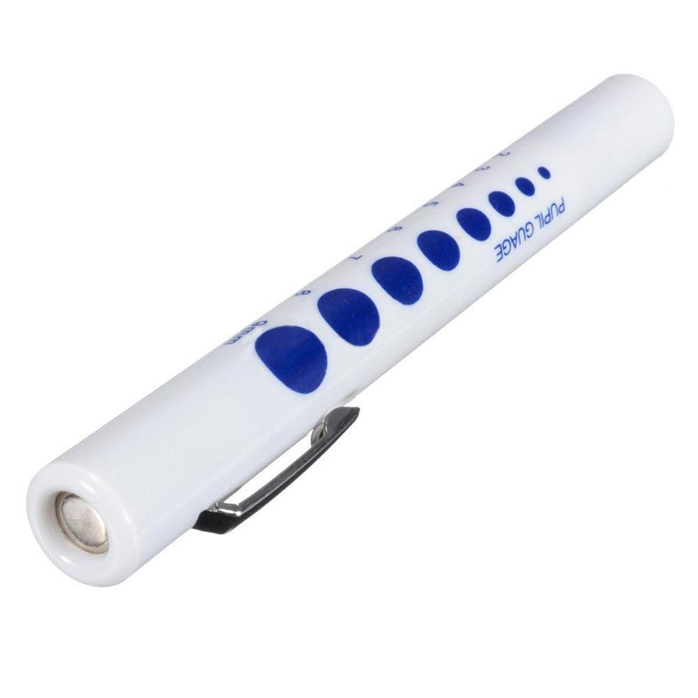 LED Torch Pen Light Disposable with Pupil Gauge Medical Nurses Doctors ...