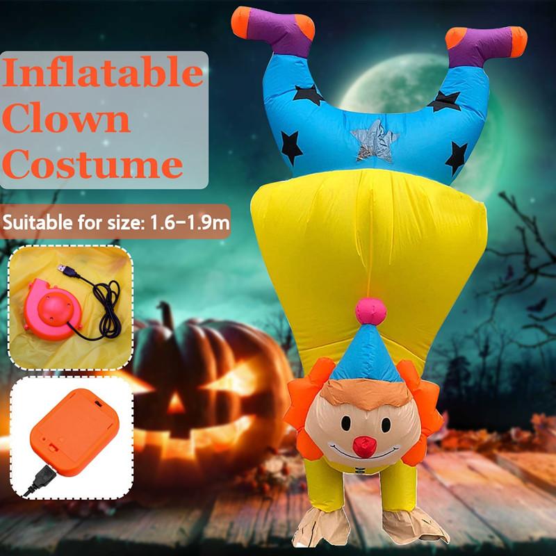 Buy 160-190cm Inflatable Handstand Clown Costume Handstand Clown Funny ...