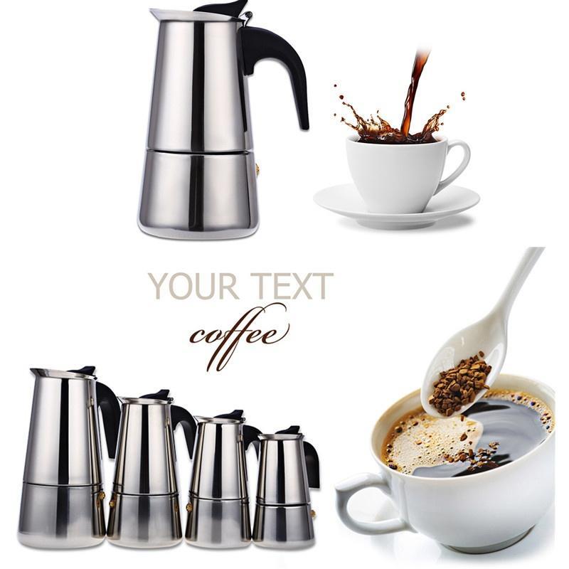 Buy Stainless Steel Moka Coffee Maker Mocha Espresso Latte Stovetop ...