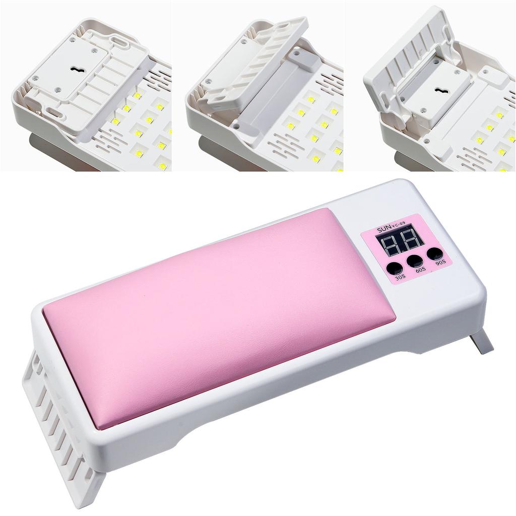 Hand Pillow Nail Dryer UV/LED Light Digital Display Foldable Timer ...