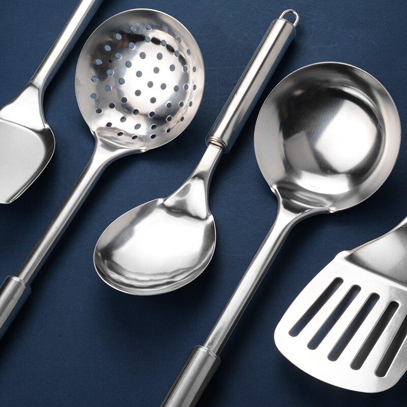 Buy KONCO Kitchen Cooking Utensil Set Stainless Steel Cookware Colander ...