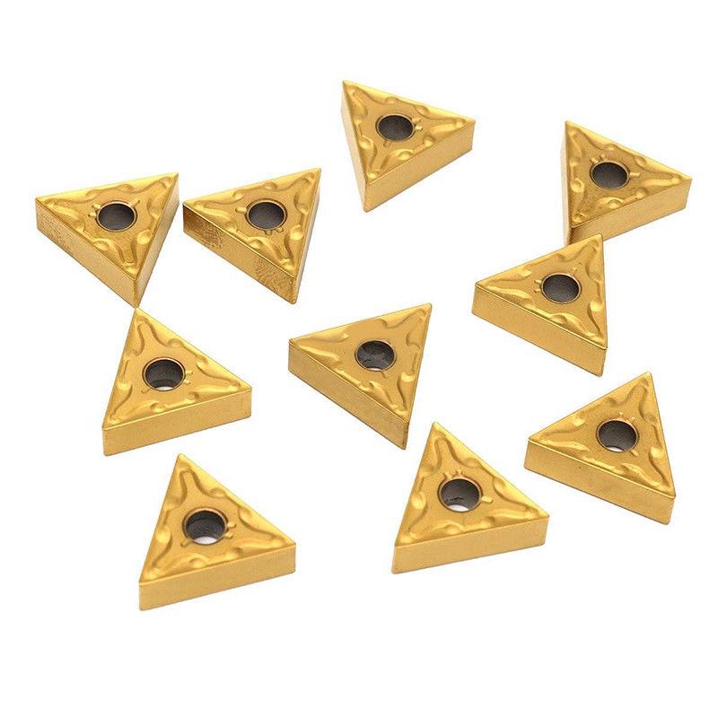 Buy 10pcs/Box Hot Lathe Carbide Triangle Tips Inserts Cutting Tools ...