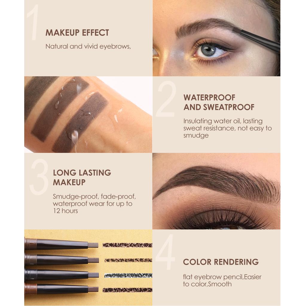 Buy FOCALLURE Eyebrow Pencil 3 In 1 Auto Waterproof Eye Makeup Brow ...