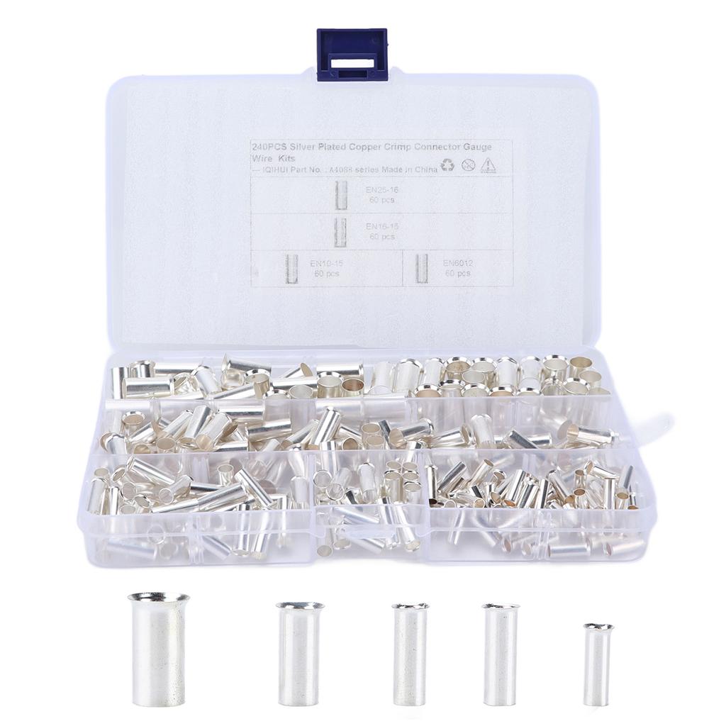 Cheap 240pcs Wire Ferrules Kit EN End Red Copper Tin Plated Cable ...