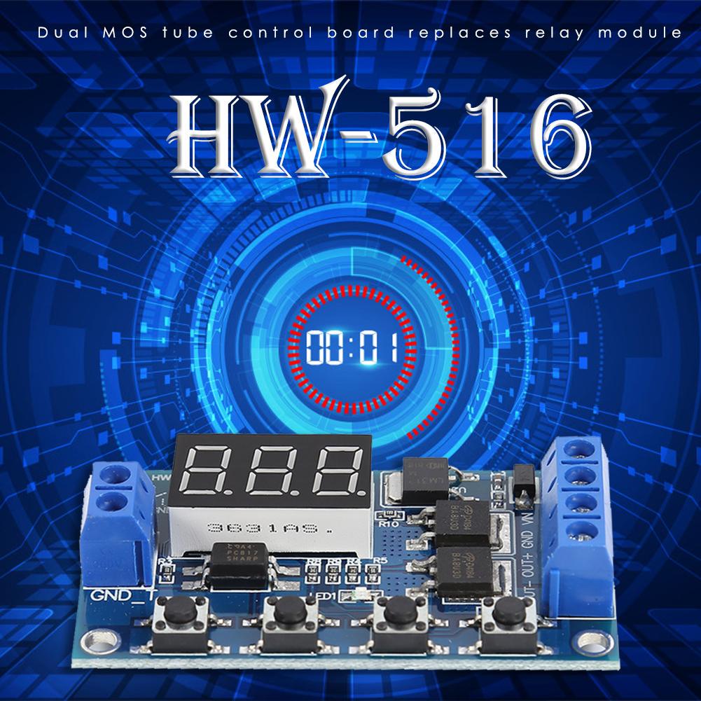 Buy HW-516 DC 12V 24V LED Time Delay Relay Trigger Cycle Timer Switch ...