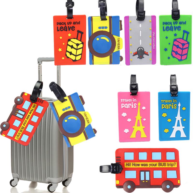 Buy Unisex Travel Tags Tag Silicone Card Case Luggage Box Holder Hot ...