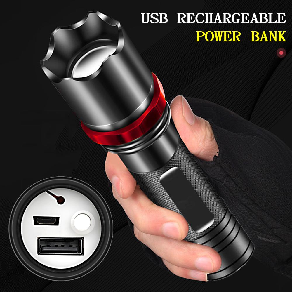 Buy Portable LED Flashlight T6 Light Beads 3 Lighting Modes Flashlight ...