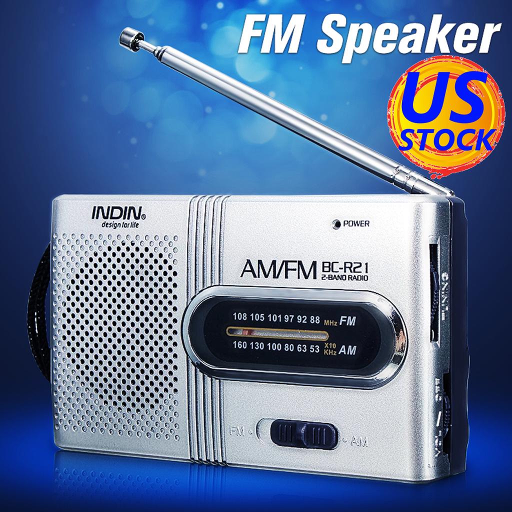 Buy Mini Portable AM/FM Radio Telescopic Antenna Radio Pocket World ...