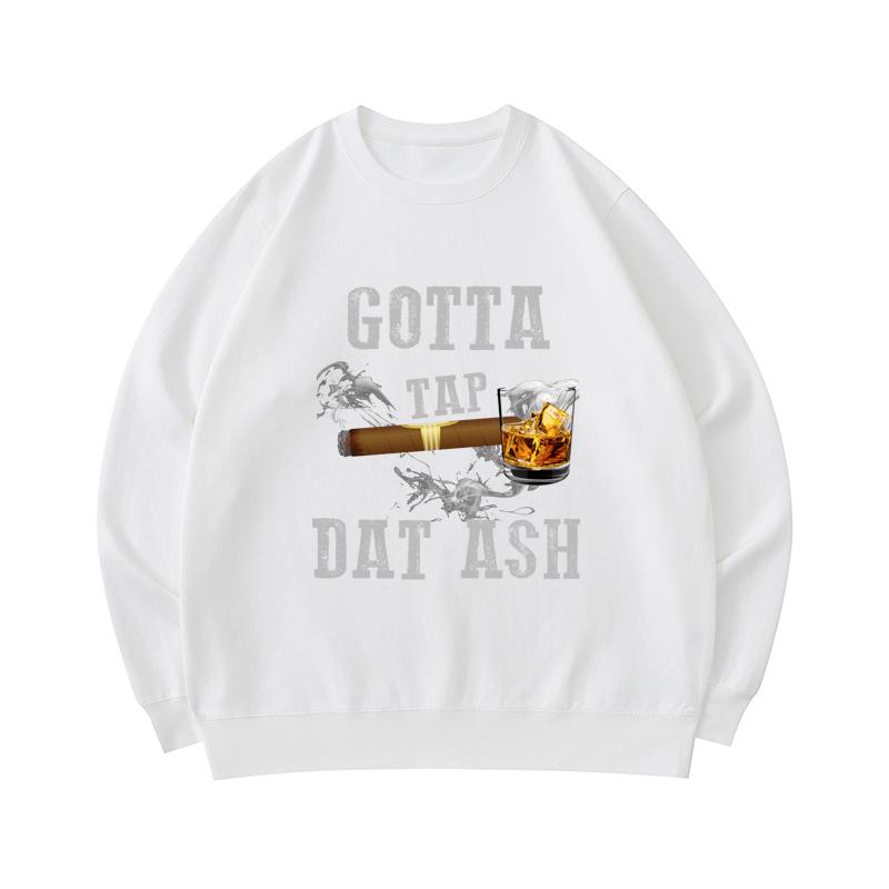 Cheap Men's 300 GSM 100% Cotton Sweatshirt Cigarette Print Street ...