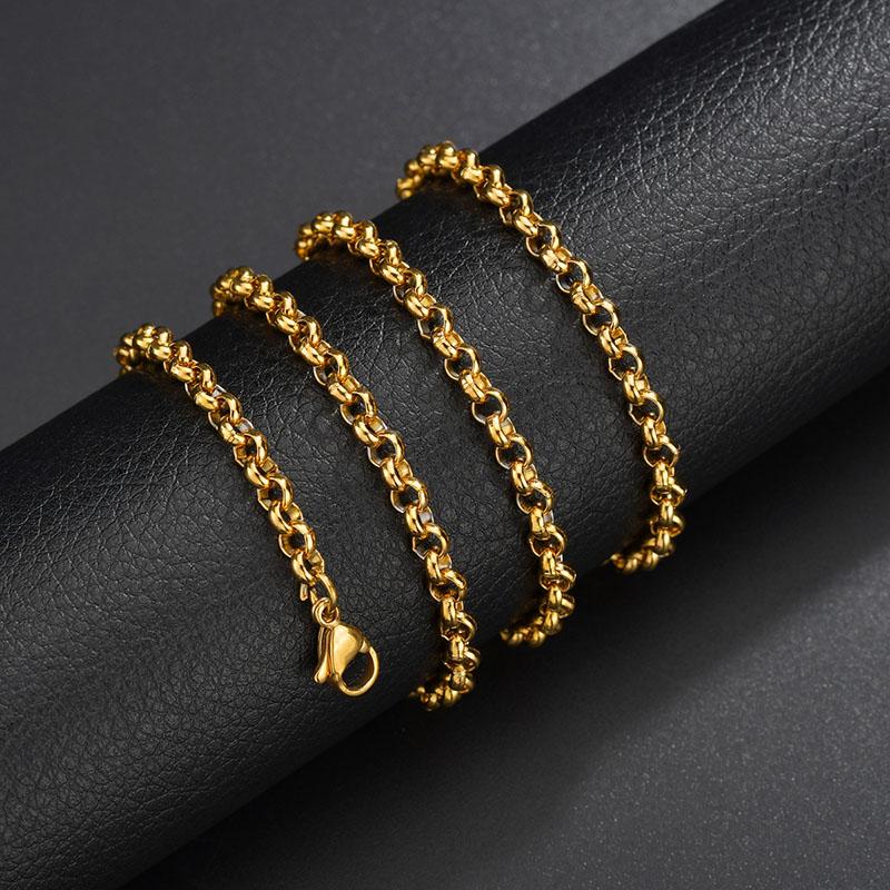 Comprar 1 pieza 3.5mm / 4mm acero inoxidable cuadrado cadena de perlas ...