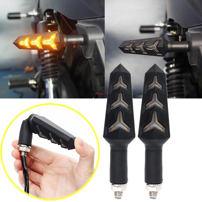 Buy Professional 2PCS Moto Night Waterproof Highlight LED Turn Signals ...