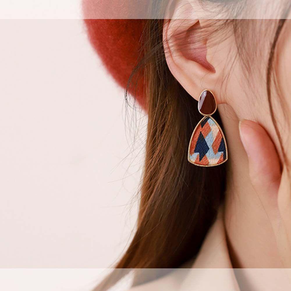 Buy Retro Silver Pin Earring French Style Drop Shape Earrings Stud ...