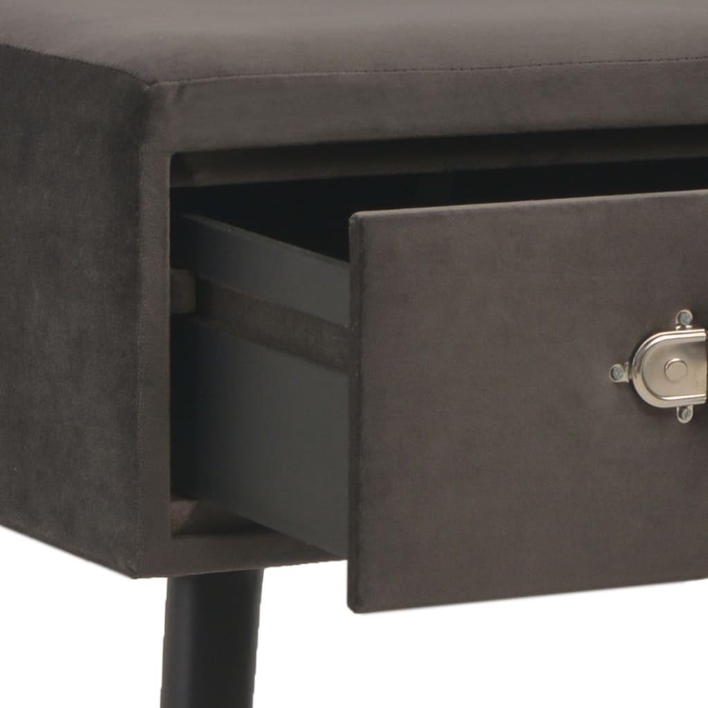 Buy Coffee Table Gray 80 X 40 X 46 Cm Velvet at affordable prices ...