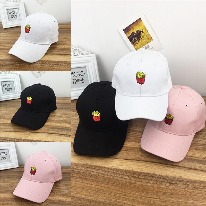 Unisex Adjustable Snapback Hat Cool Dad Hat French Fries Embroidery ...