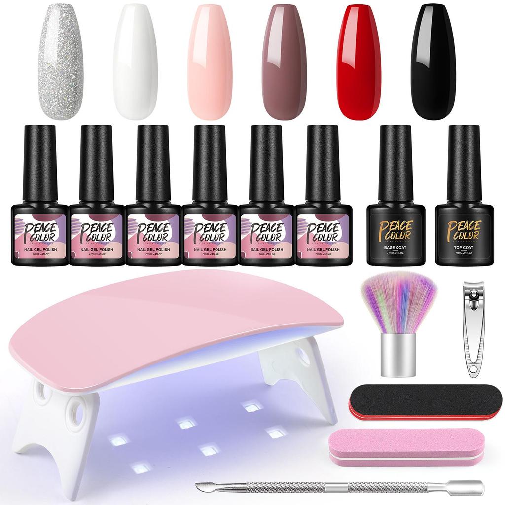 Satın alın PEACECOLOR Gel Nail Polish Set Nail Polish Set for Manicure ...