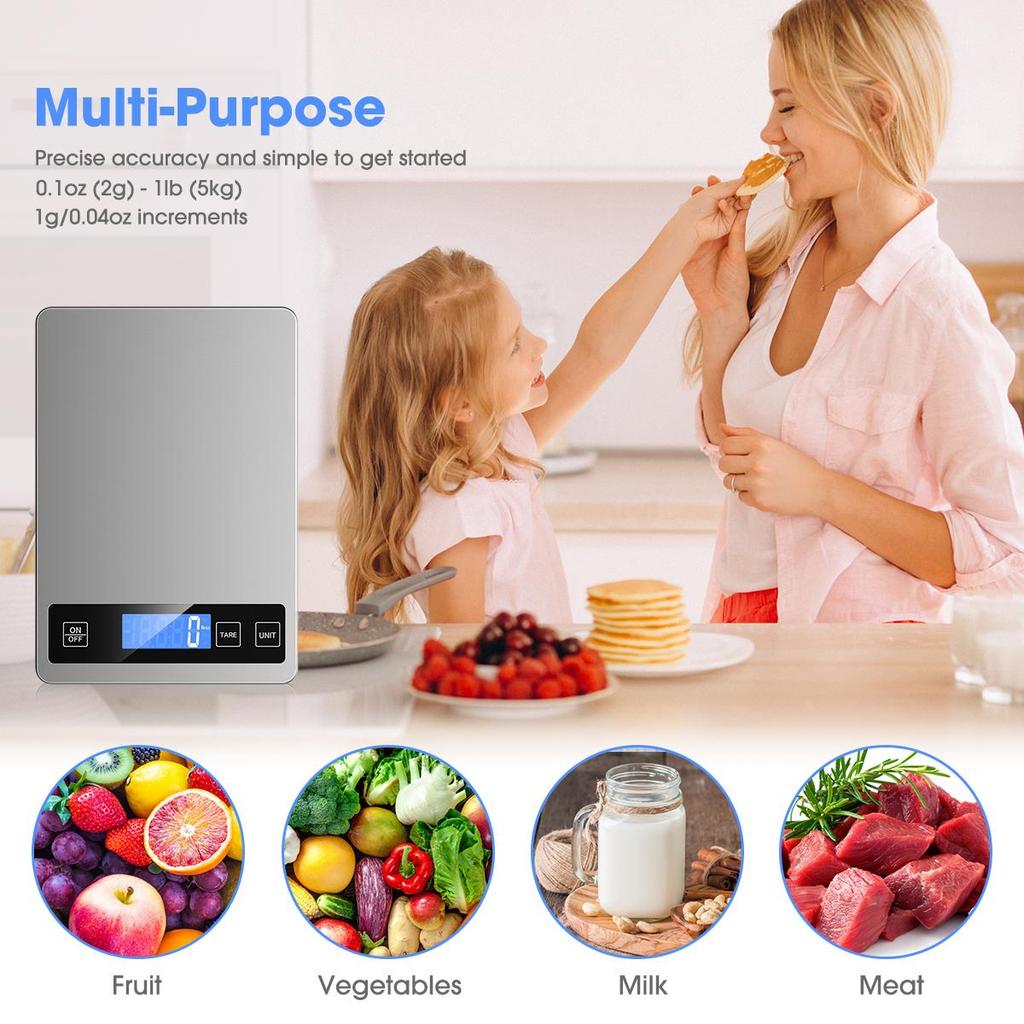 Cheap Food Scale, 5kg/10kg/15kg Digital Kitchen Scale Weight Grams and ...