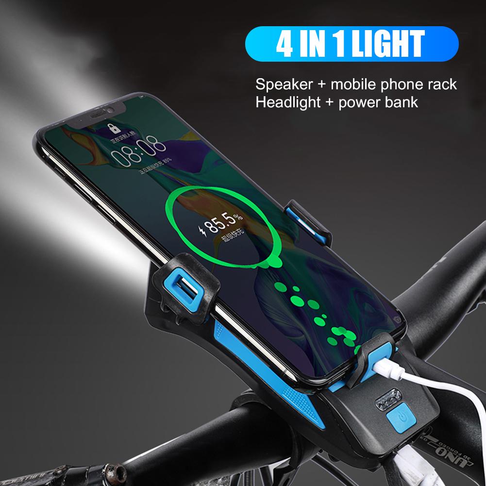 Buy 4 in 1 Bicycle Phone Charger Holder Speaker Headlight Alarm Cycling ...