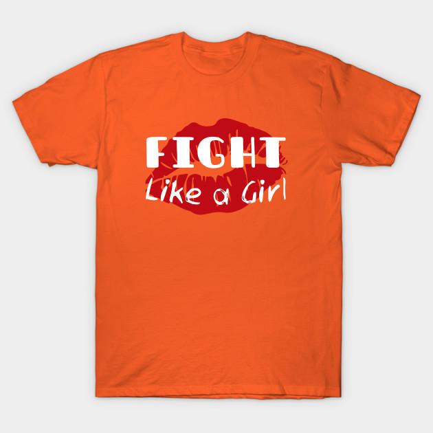 Buy Men Premium Cotton Harajuku T Shirt Fight Like a Girl Print Men's ...