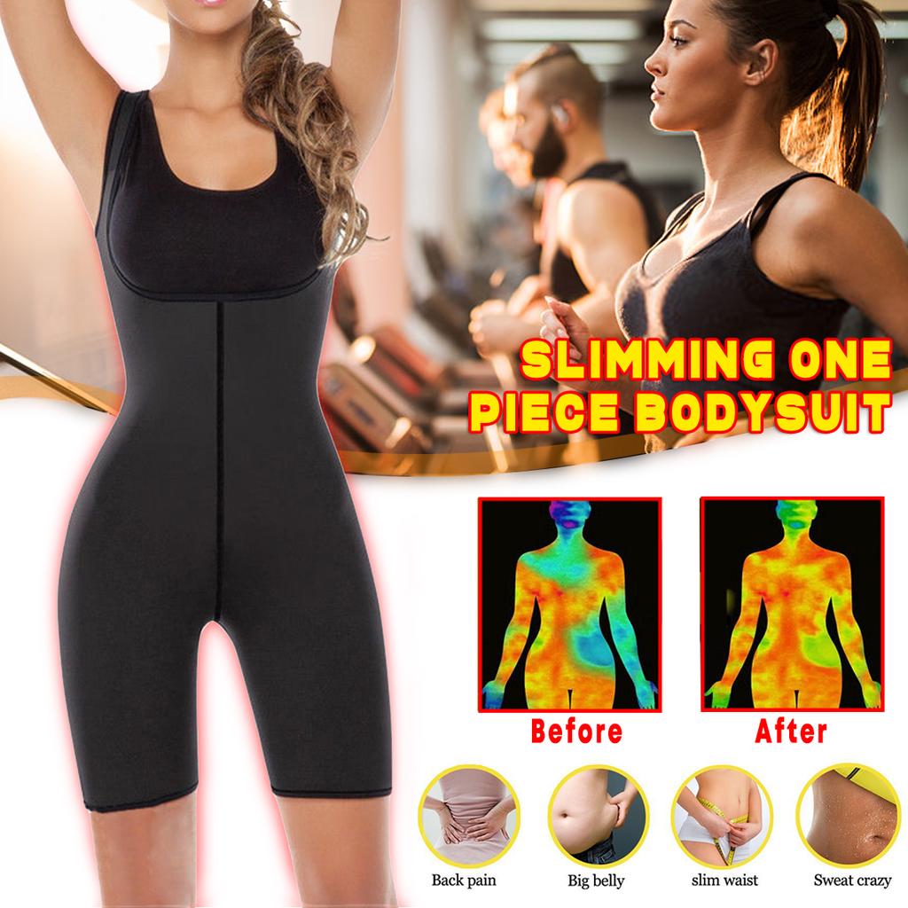 Buy S-XXL Women Neoprene Full Body Shaper Sweat Yoga Sauna Suit ...