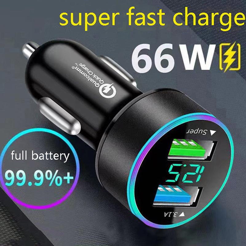 Buy Car Charger 66W Usb C Qc Fast Auto Chargin For Cars Power Adapter ...