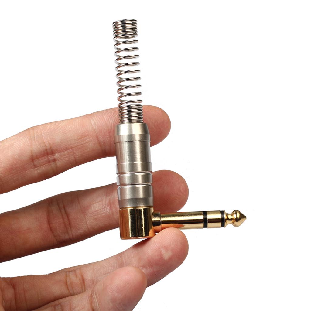 5 Pieces 6.35mm Stereo Audio Jack Plugs for Headphone Microphone Right ...