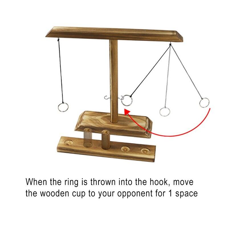 Ring Toss Games With Wooden Hooks And Rings Wooden Hoop Throwing Game ...