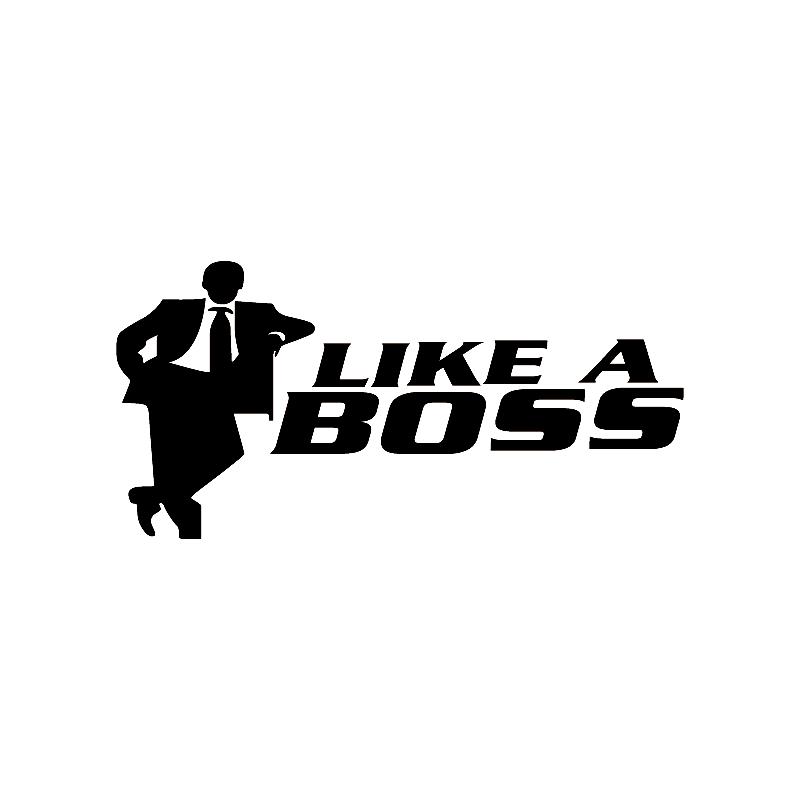 Buy Like a Boss Vinyl Car Sticker Funny Cartoon Car Decal for Car ...
