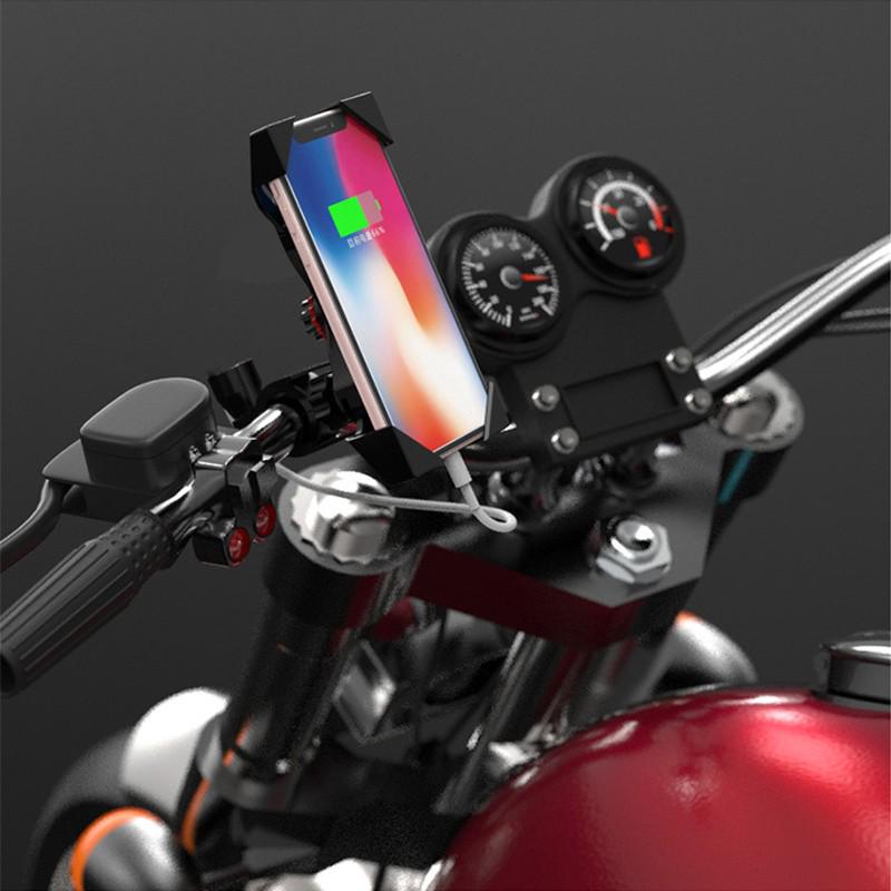 Buy Universal Motorcycle Phone Holder Mobile Stand For Moto Support USB ...