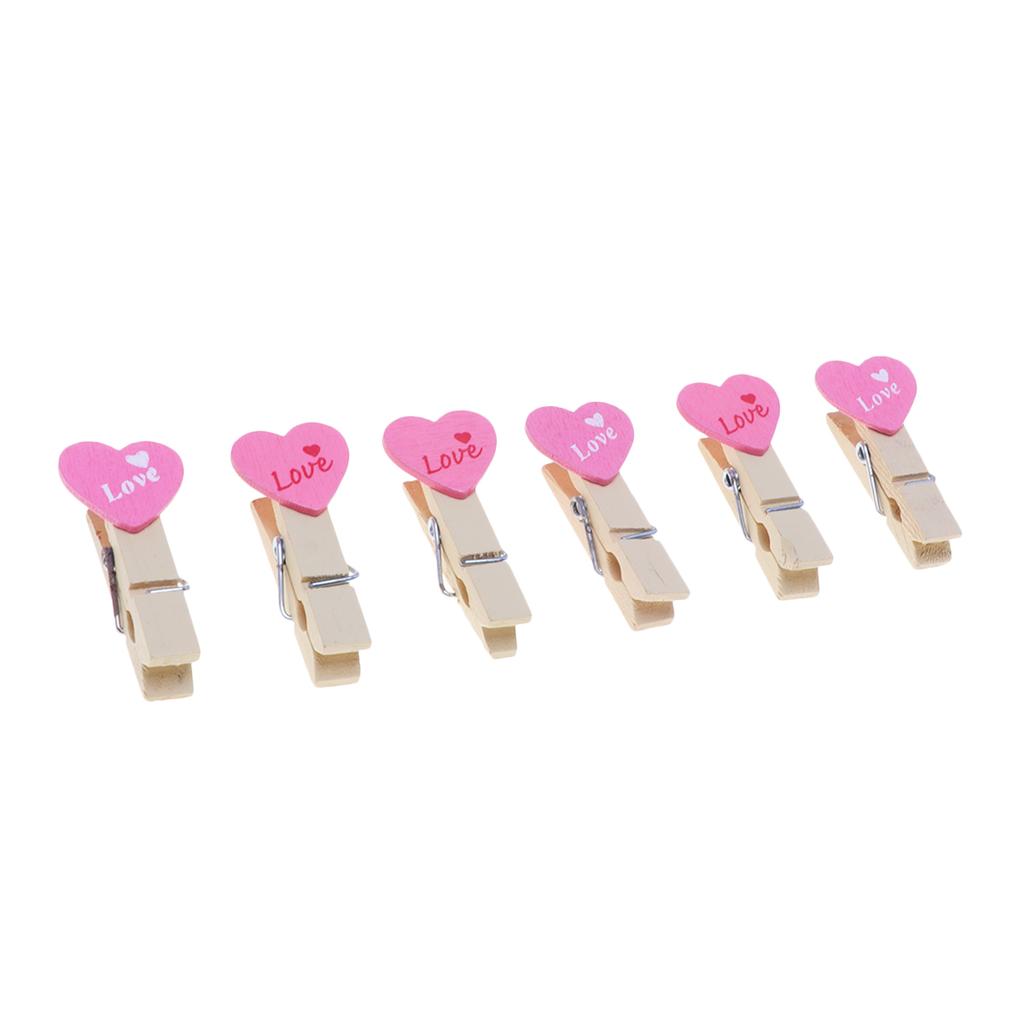 Buy 12pcs Clips Love Letter Practical Heart Picture Clip DIY Craft ...